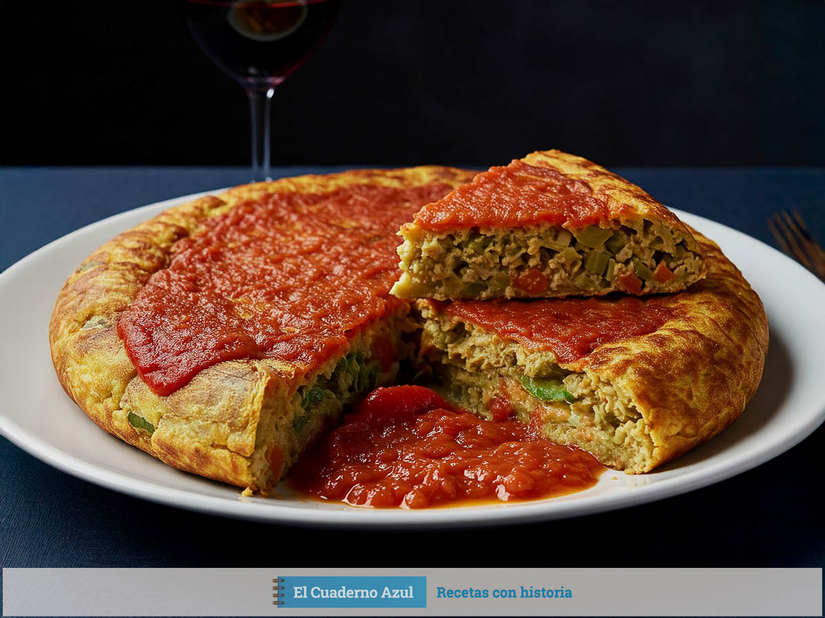 Tortilla de Pan Duro y Verduras: Receta Fácil | El Cuaderno Azul